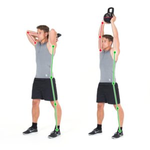 Kettlebell Exercise Double Lift for Shoulders, Chest, and Arms