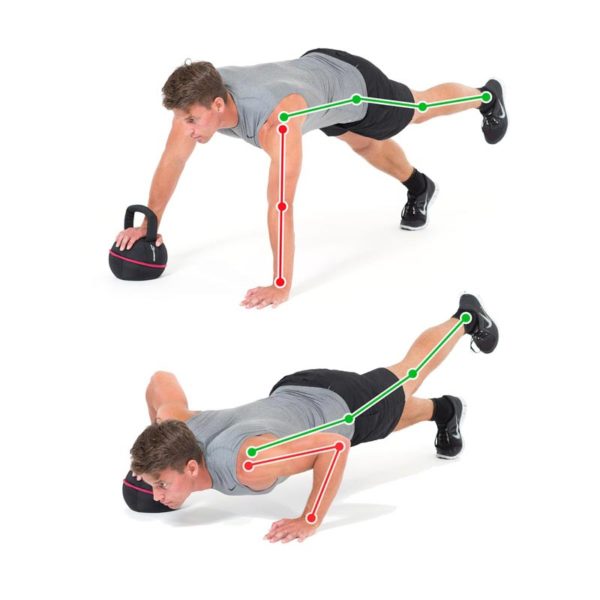 Kettlebell Exercise Instabile Chest Press with the Smashbell